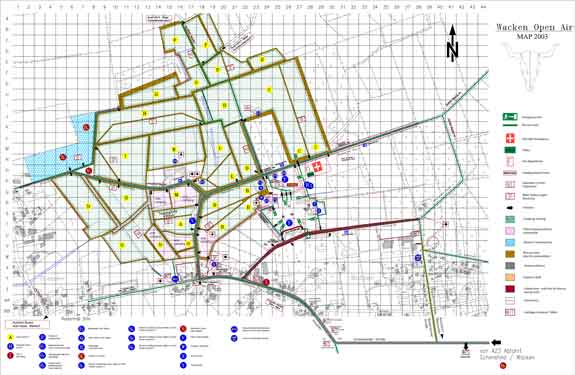 Complete Area Map W:O:A 2003 | Wacken Open Air